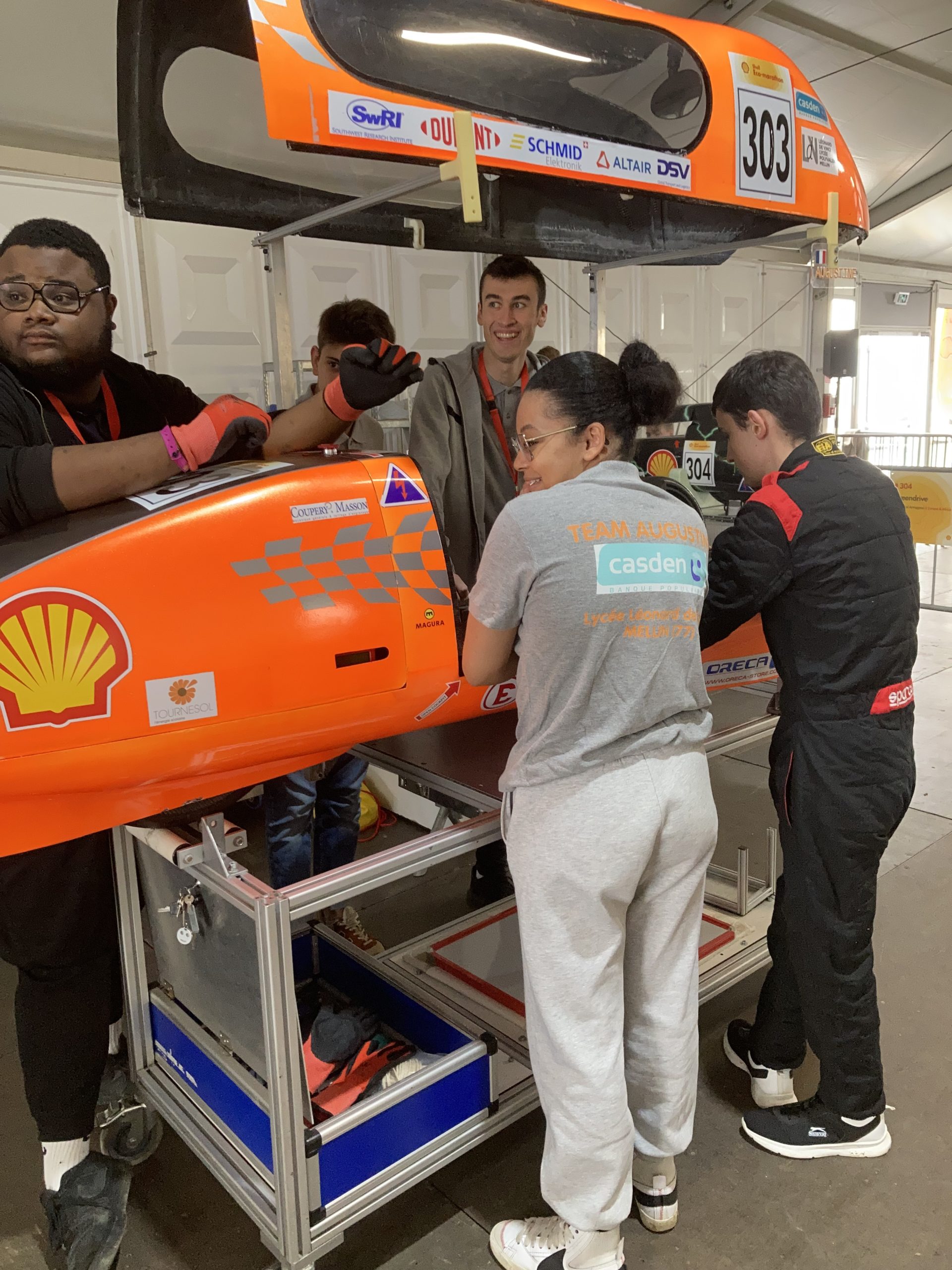 Véhicule AUGUSTINE au Shell Eco-marathon 2023 – Lycée Léonard de Vinci